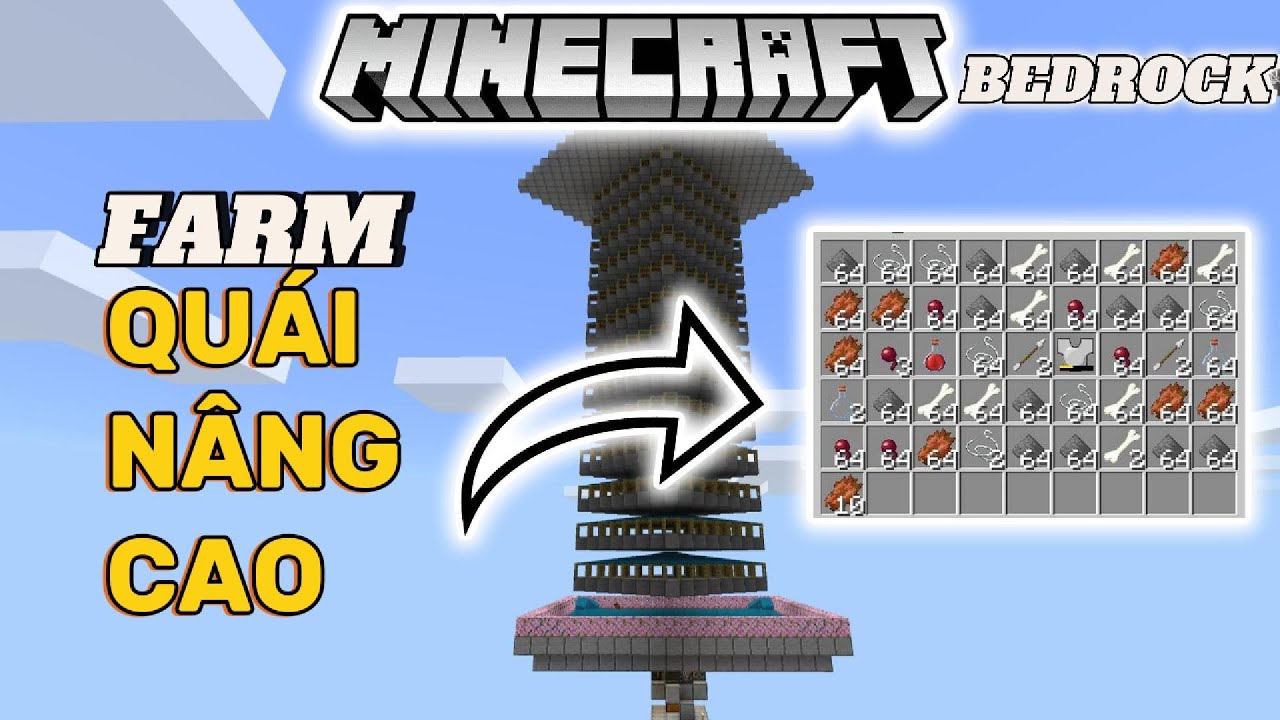 Hướng Dẫn Xây Máy Farm Quái Nâng Cao Trong Minecraft Bedrock 1.21 - YouTube