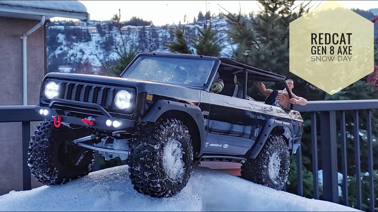 Redcat Gen 8 Axe snow day with onboard camera view - YouTube