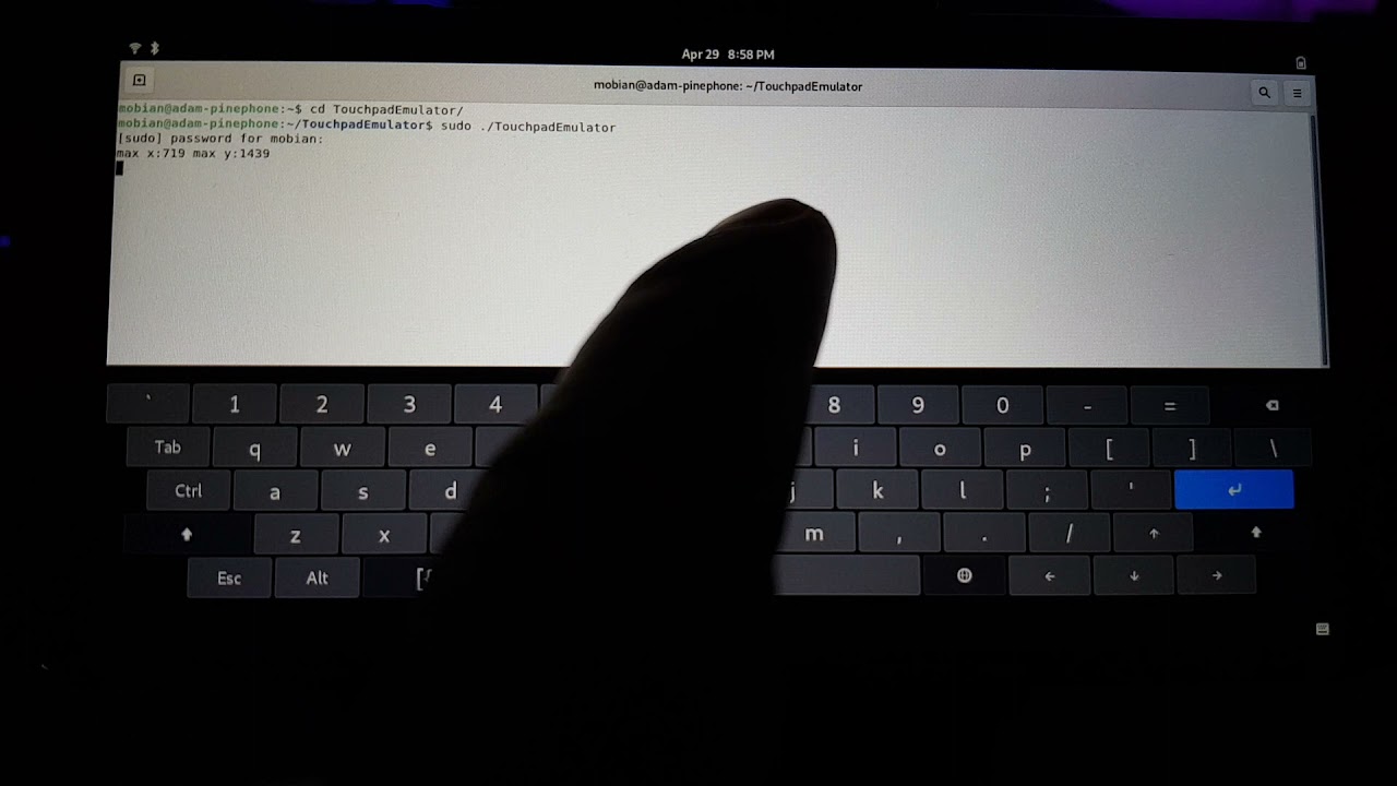 Touchpad Emulator - A Virtual Mouse for Linux Phones (PinePhone) - YouTube