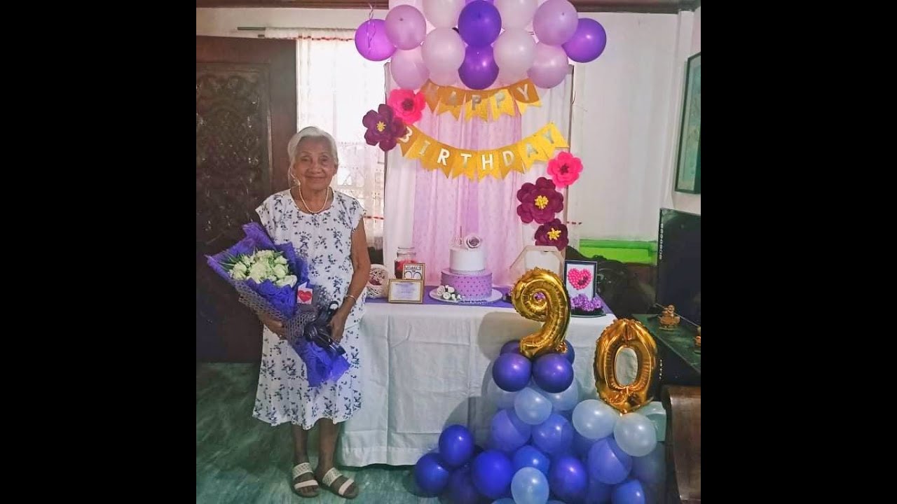 Happy 90 birthday Lola |Wyn #birthday #grandson #90th #decoration - YouTube