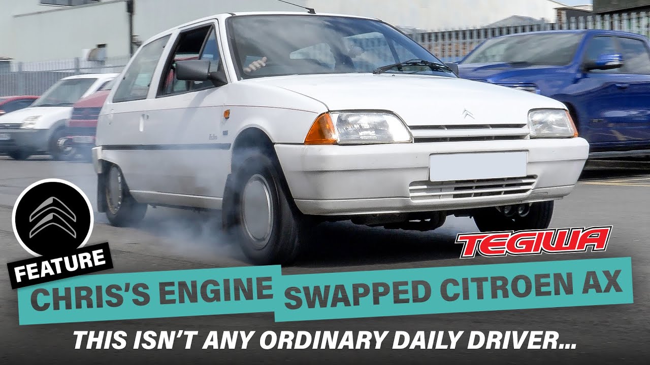 CITROEN VTS AX!! - CRASH, BURNOUT, EXHAUST FLAMES!! (EMPLOYEE CAR ...