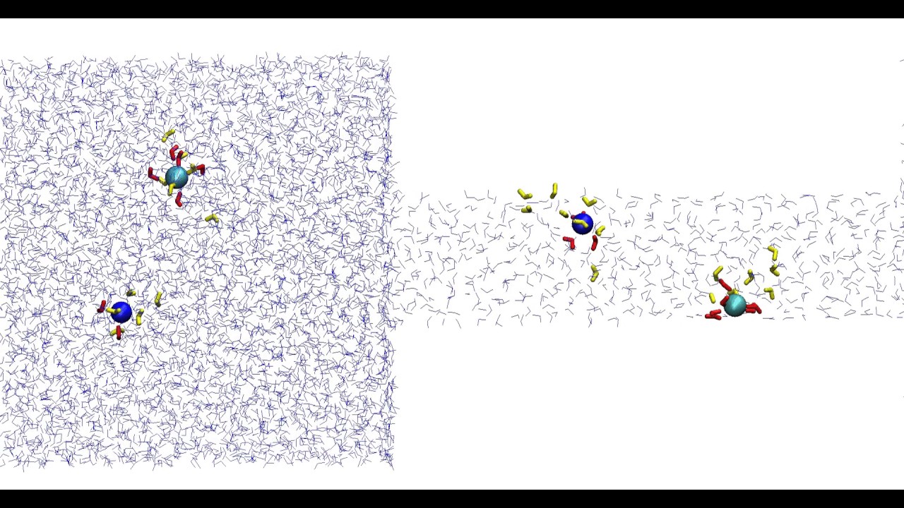 Dynamics of water molecules in hydration shells of ions - YouTube