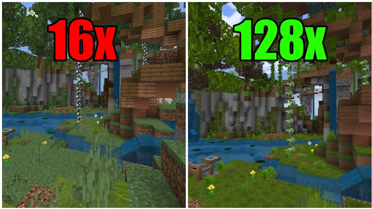 RTX ON!! BEST 128X PACK | Minecraft PE Texture Pack (MCBE/MCPE) - YouTube