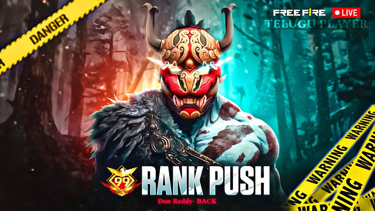Free Fire Telugu Live | Grandmaster Rank Push | 9:16 Shorts Live | FF ...