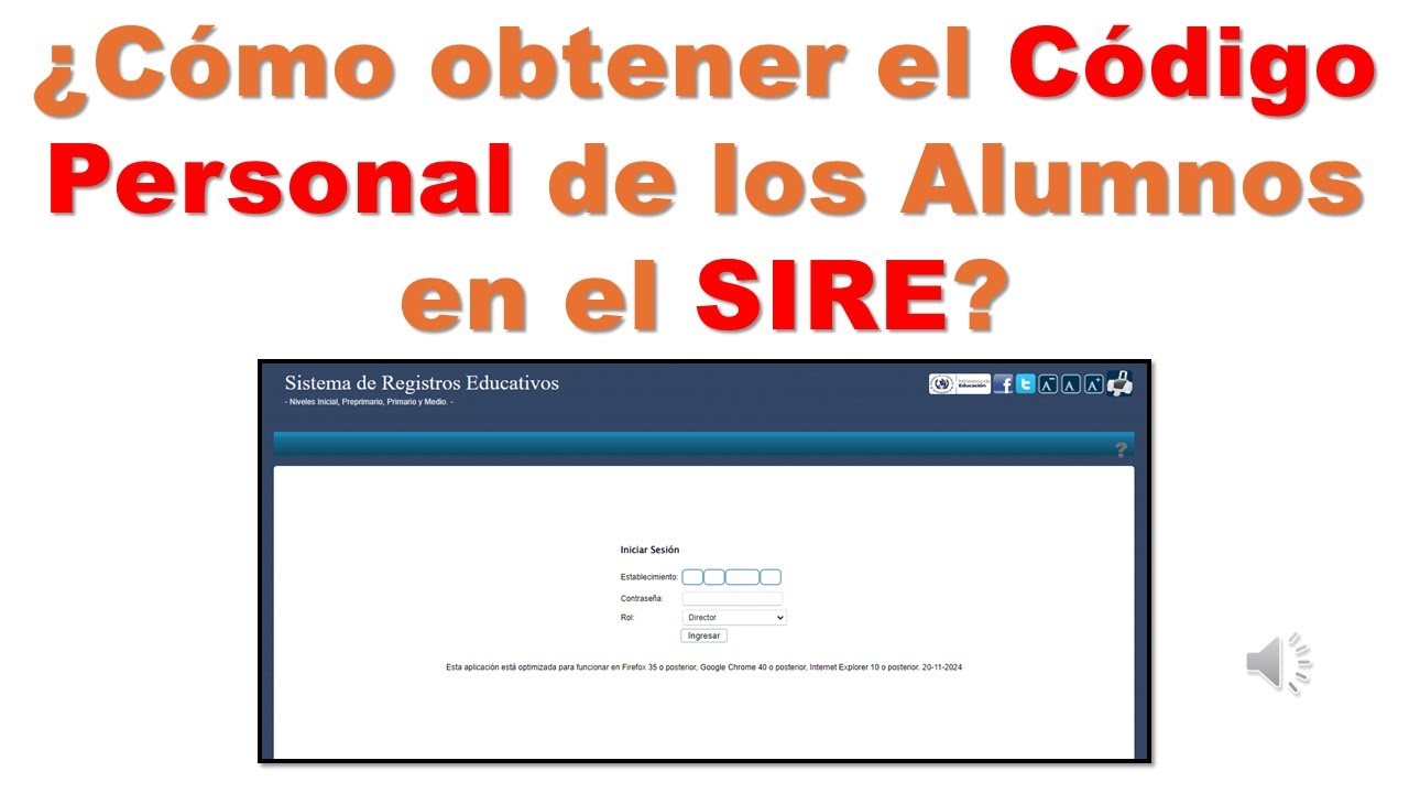 ¿Cómo descargar el CÓDIGO PERSONAL de los alumnos en el SIRE de forma práctica y sencilla? - YouTube
