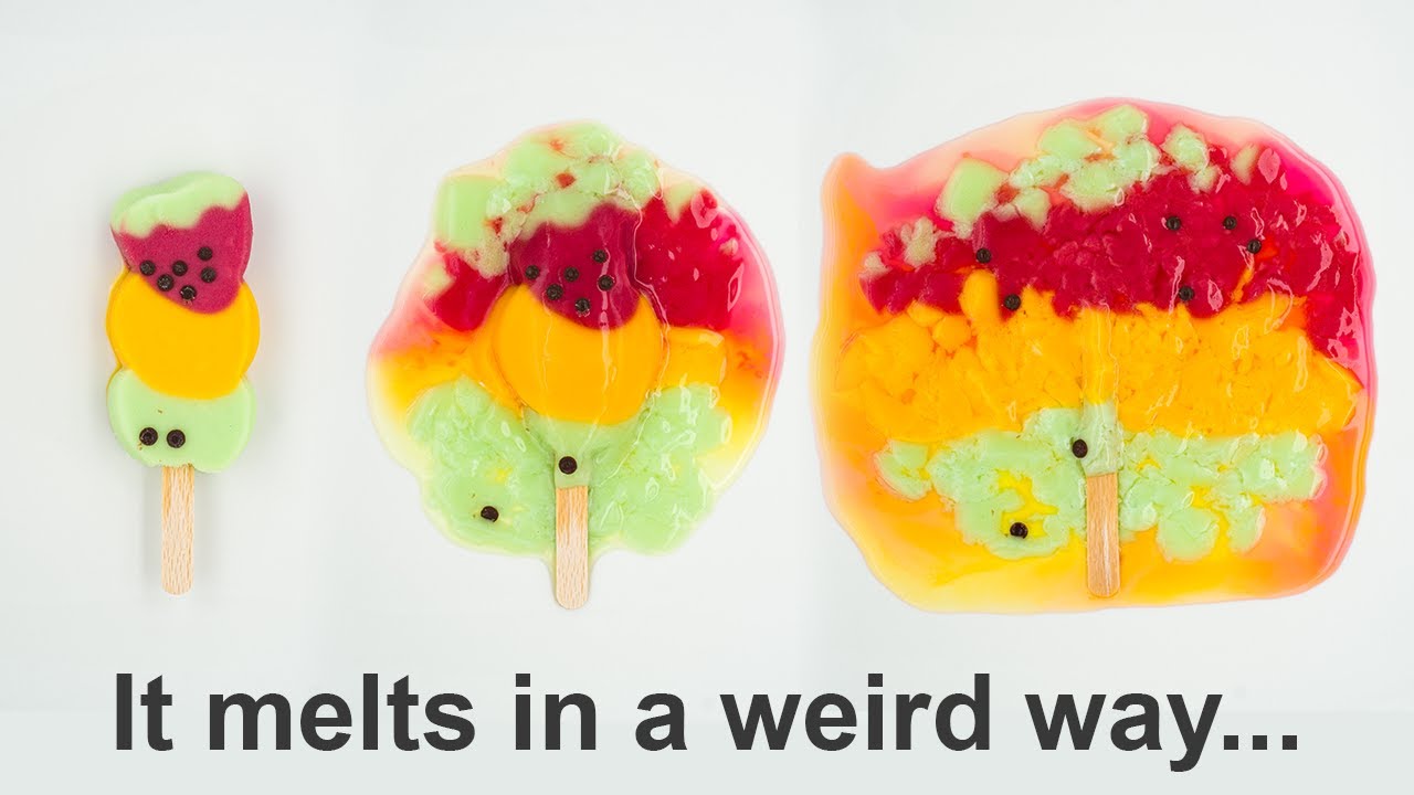 Melting Nestlé Pirulo 'Frutti' Popsicle Showing Beautiful Colors - YouTube