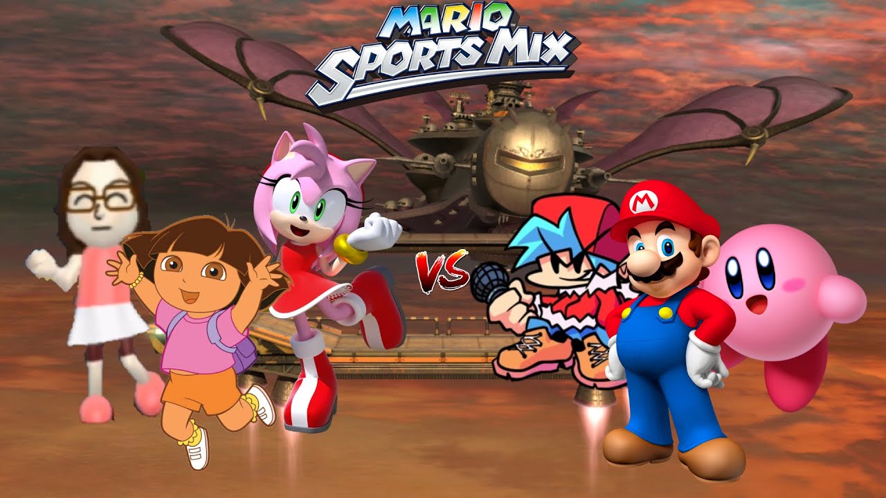 Mario Sports Mix - Dodgeball (3 players, Expert CPU) Exhibition Match ...