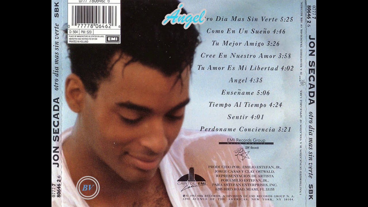Jon Secada - OTRO DÍA MÁS SIN VERTE (1992) Remasterizado 06 Ángel - YouTube