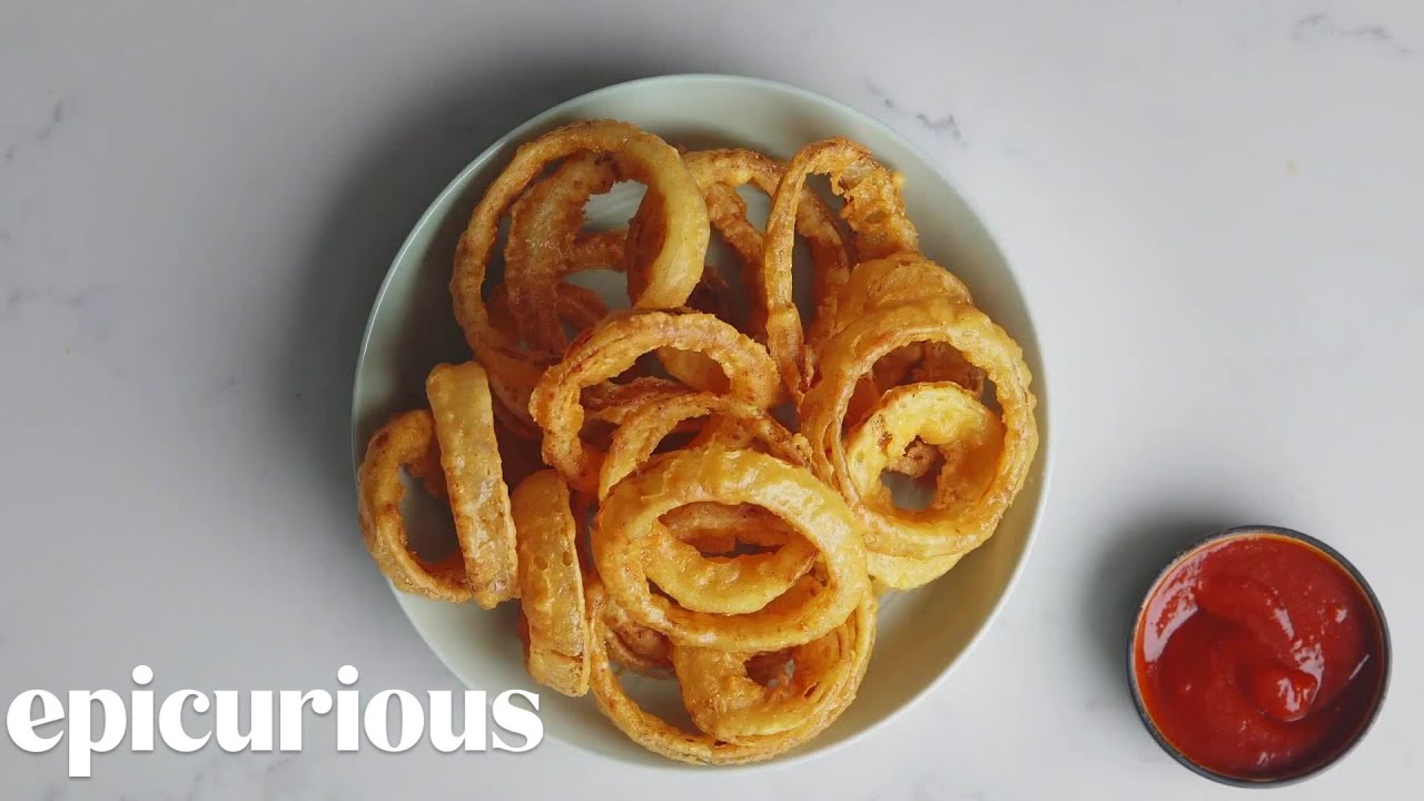 The Secret to Crispy, Perfect Onion Rings | 6-Pack Cooking | Epicurious ...