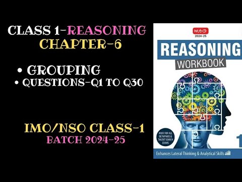 Reasoning Workbook CLASS-1 Chapter-6 Grouping (Q1-Q30) for 2024-25 ...