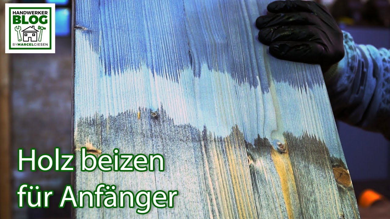 Holz beizen in grau für Anfänger - YouTube