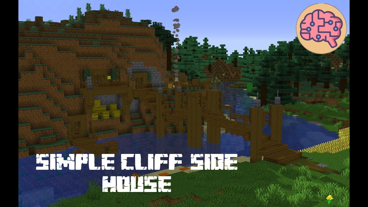 How to make a simple Cliff-side spruce house in Minecraft ||Brainy ...
