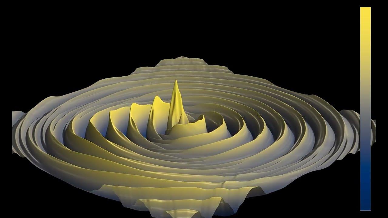 3D render of a rotating beam in a circular phased array - YouTube