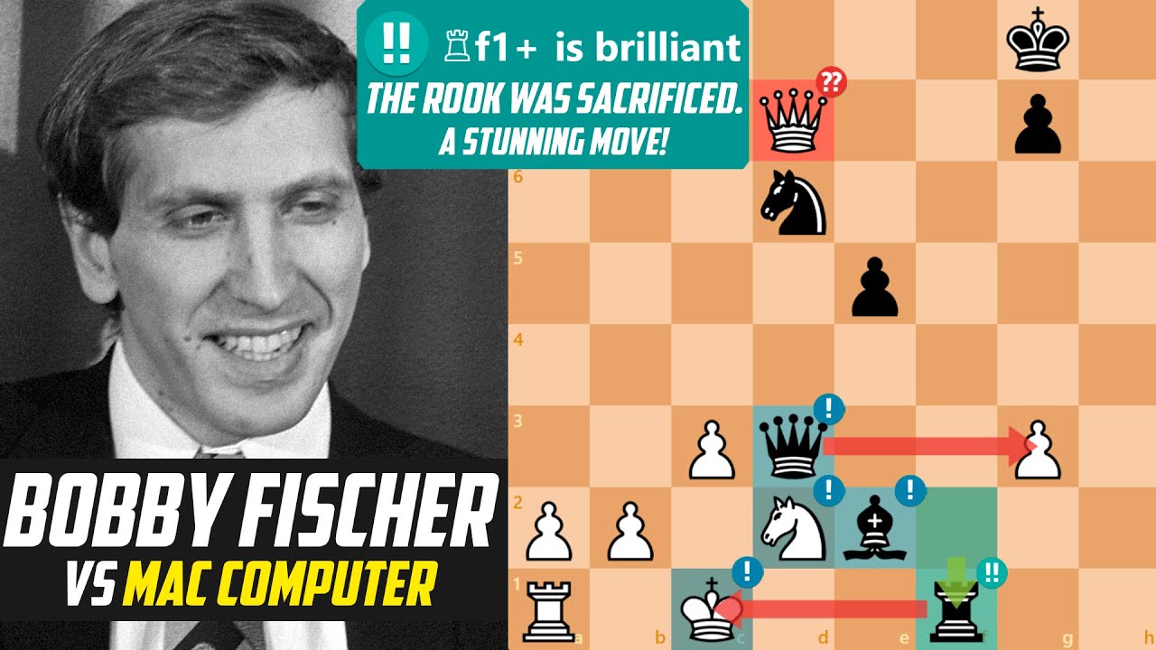 Bobby Fischer *CRUSHED* MAC COMPUTER with Brilliant Rook Sacrifice ...