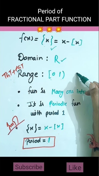 Part -2 |Period of Fractional Part Function | F.P.F |class -11&12 |# ...