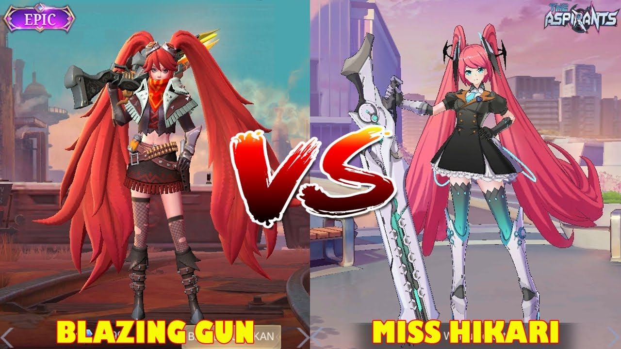SKIN COMPARISON LAYLA MISS HIKARI SKIN THE ASPIRANTS MOBILE LEGENDS ...