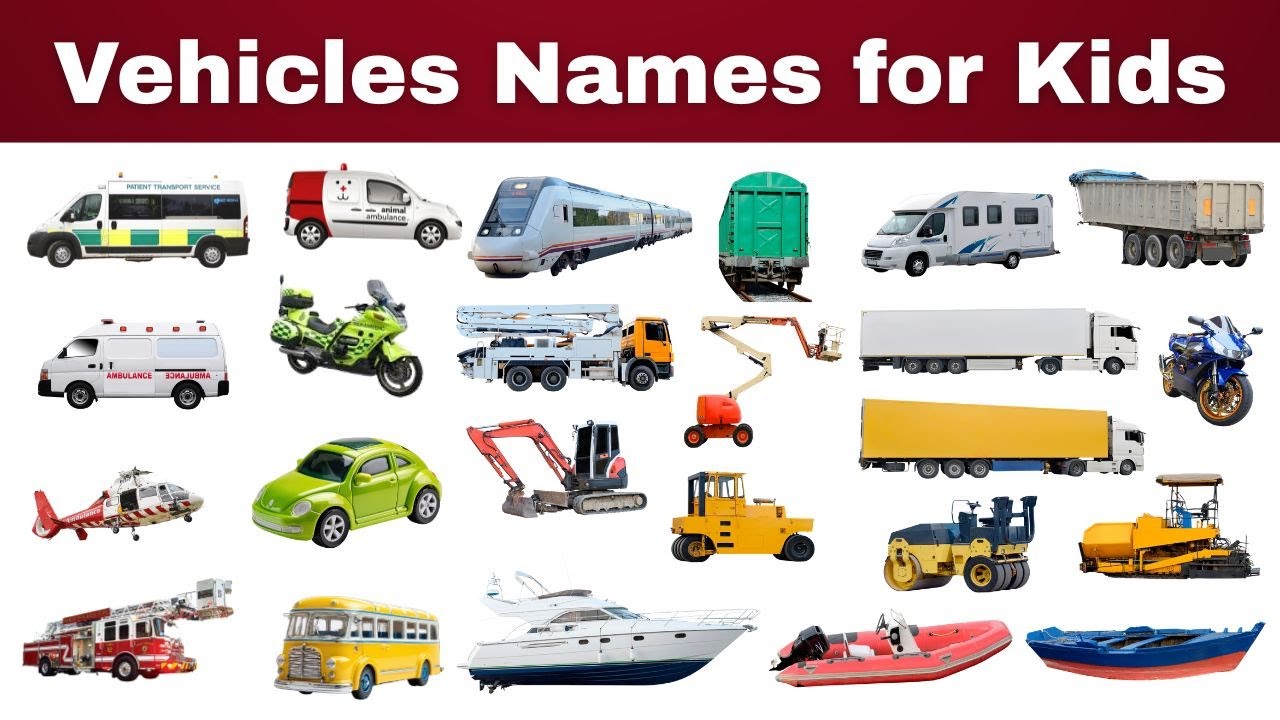 Vehicles Name for Kids | Learn Transport with Sounds | Toddlers 🚙 # ...