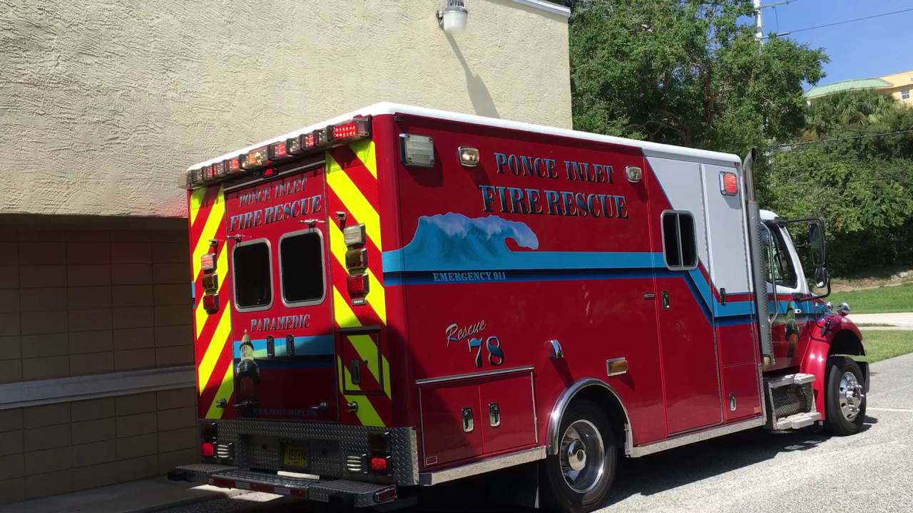 Ponce Inlet Fire Rescue Rescue 78 Backing into Quarters After Some ...