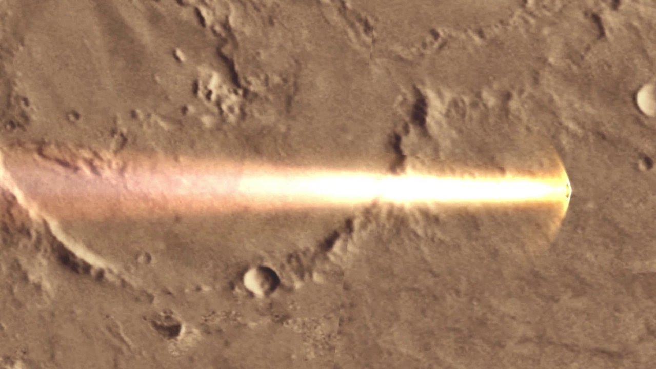 Schiaparelli’s descent to Mars in real time - YouTube