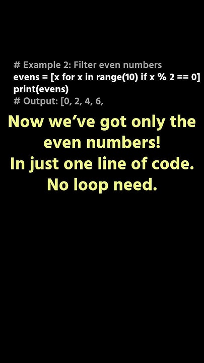 Python List Comprehensions in a Nutshell #listcomprehension #pythonlist ...