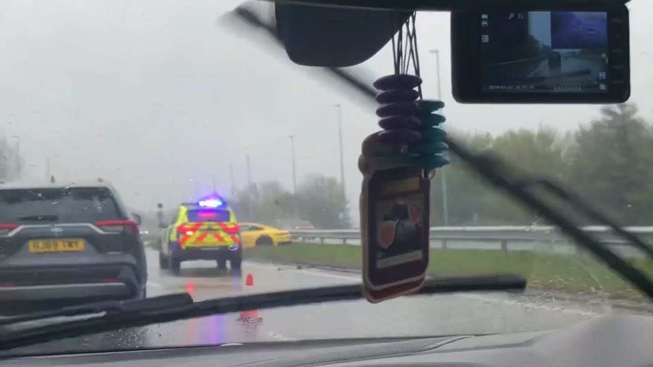 Massive crash on the M65 motorway - YouTube