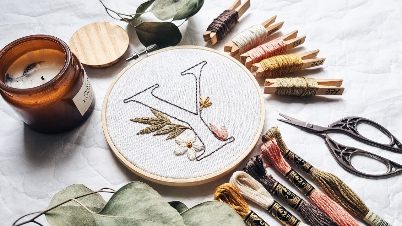 Letter Y | Alphabet Embroidery pattern | Embroidery for beginners - YouTube