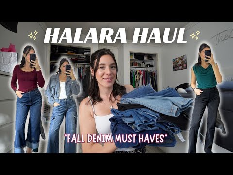 PRUEBA DE JEANS HALARA | jeans cargo, de pierna ancha, de cintura alta, tiro bajo, aptos para la ...
