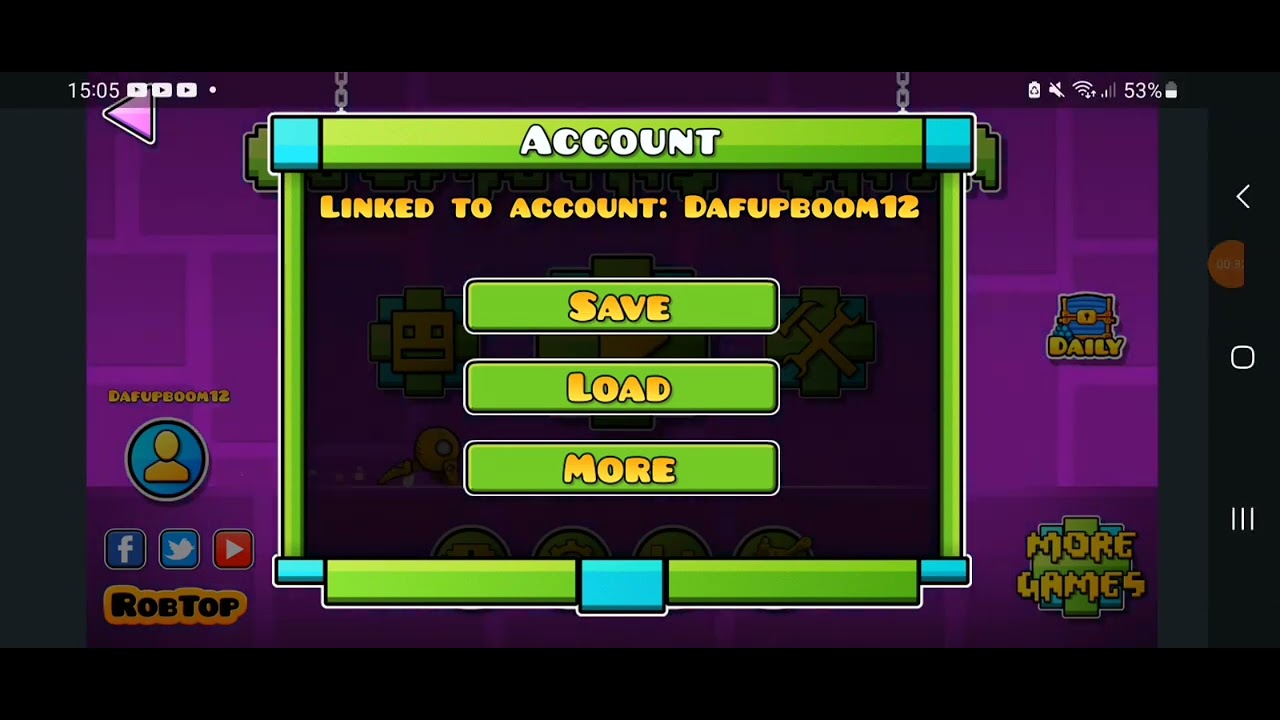 How to make your geometry dash account - YouTube