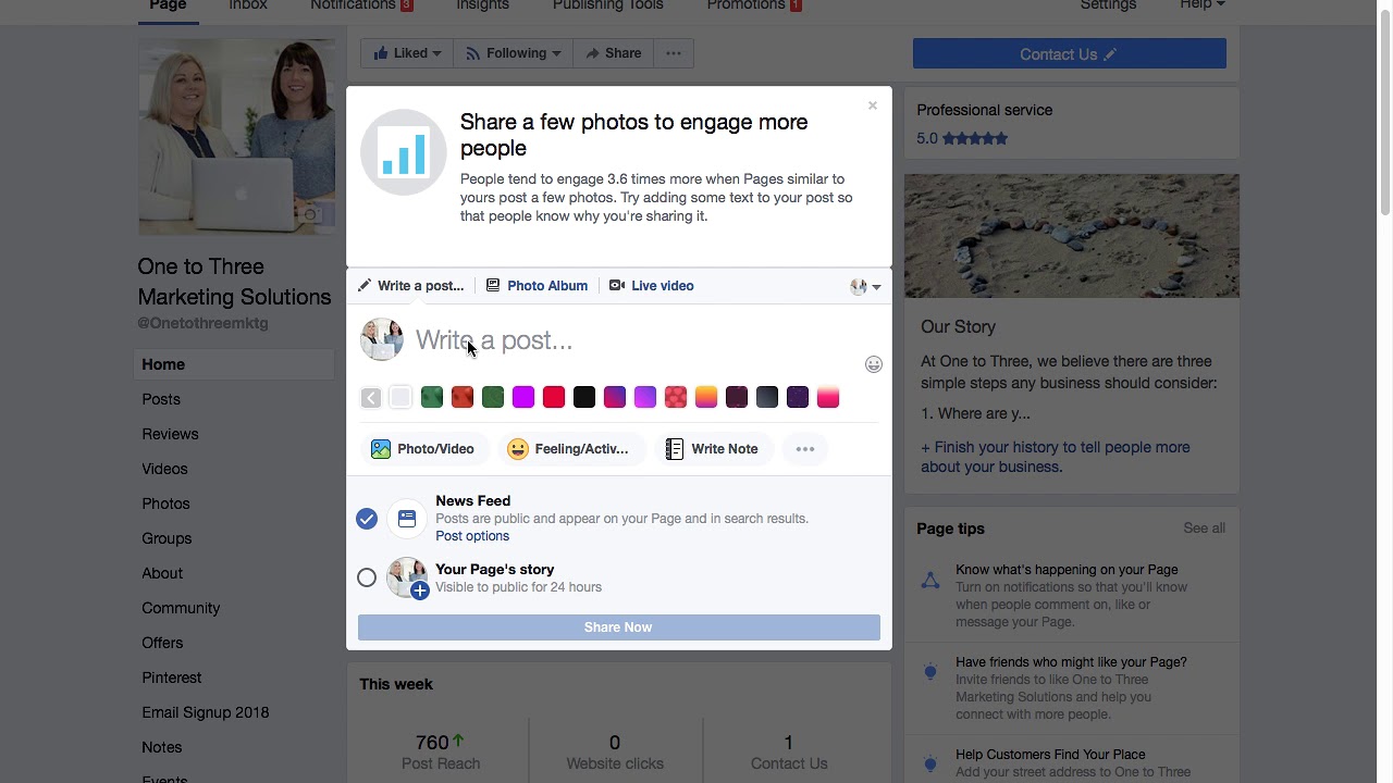 How to schedule messages on a Facebook Business Page June 2018 - YouTube