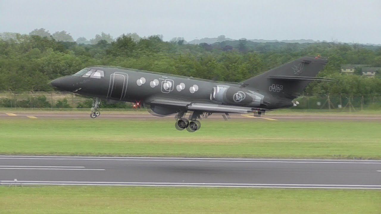 RIAT 2016 Royal Norwegian Air Force Dassault Falcon DA20 ECM - YouTube