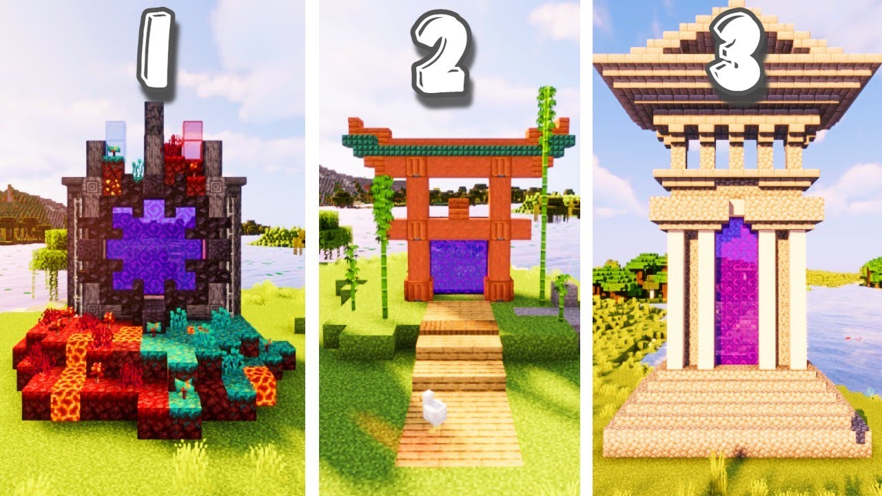 🔥 COMO hacer una DECORACION PARA el PORTAL del NETHER - YouTube