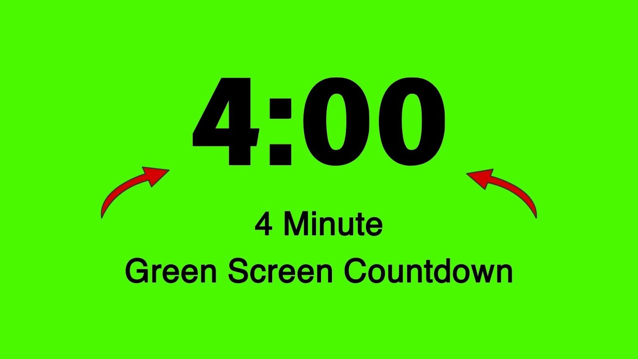4 minute timer green screen - YouTube