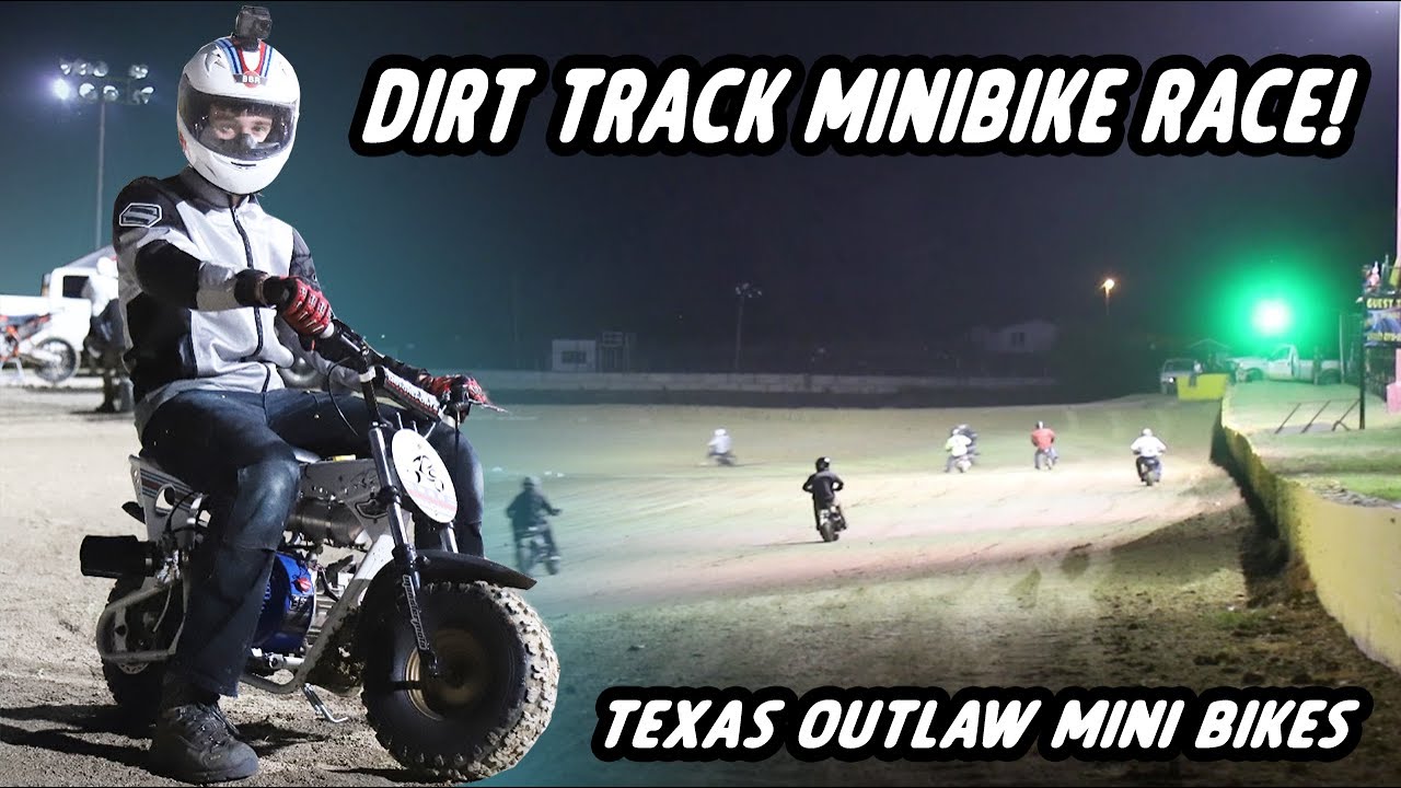 Minibike Dirt Oval Track Race! Race Bike goes to TOMB - YouTube