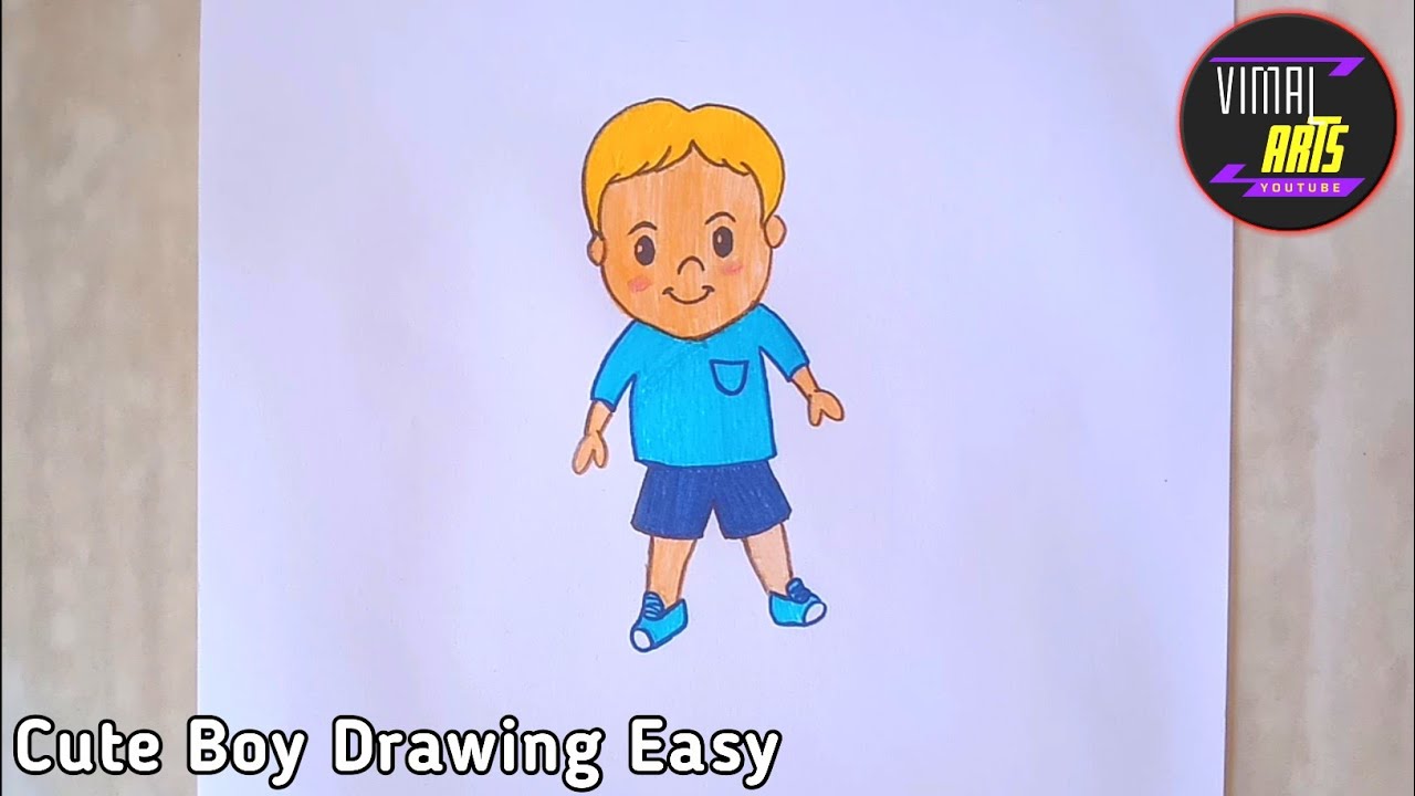 How to draw a cute boy | cute boy drawing | boy drawing easy - YouTube