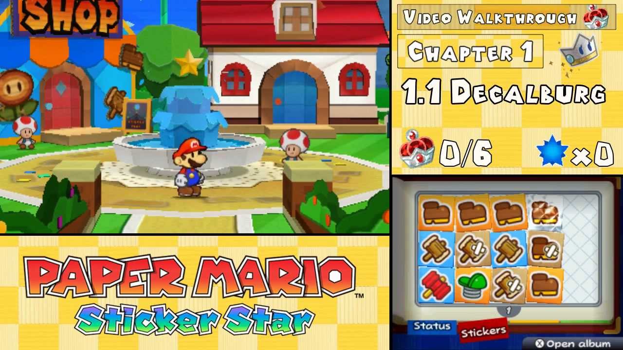 Paper Mario Sticker Star Walkthrough 1 1 Decalburg YouTube paper-mario-sticker-star-walkthrough-1-1-decalburg-youtube