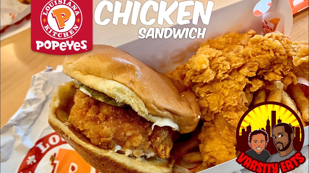 Varsity Eats - Popeyes Chicken Sandwich - YouTube