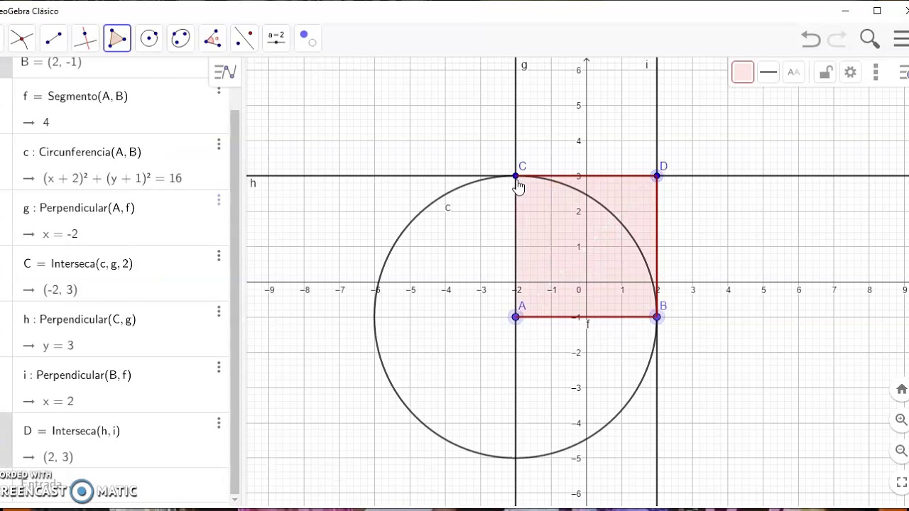 Como Hacer Un Cuadrado En Geogebra - YouTube