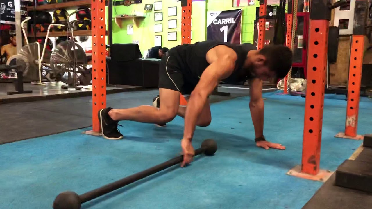 Bird dog plank side to side w/ mace - YouTube