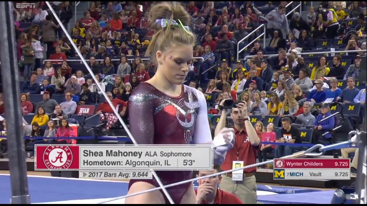 Shea Mahoney (Alabama) - Uneven Bars (9.050) - Alabama at Michigan 2018 ...