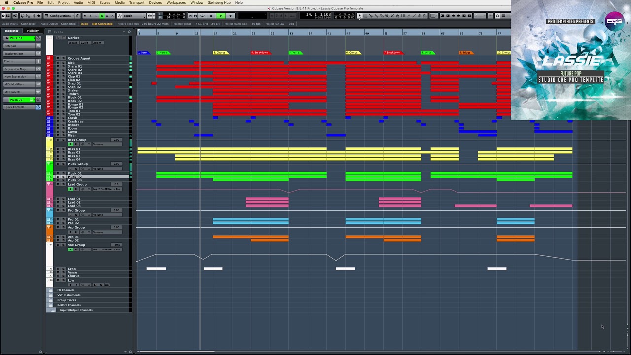 Future Pop Cubase Pro Template Lassie - YouTube