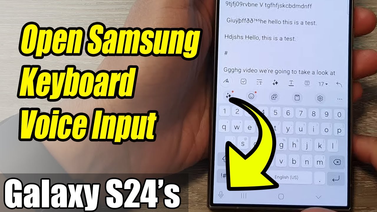 Galaxy S24/S24+/Ultra: How to Open Samsung Keyboard Voice Input - YouTube