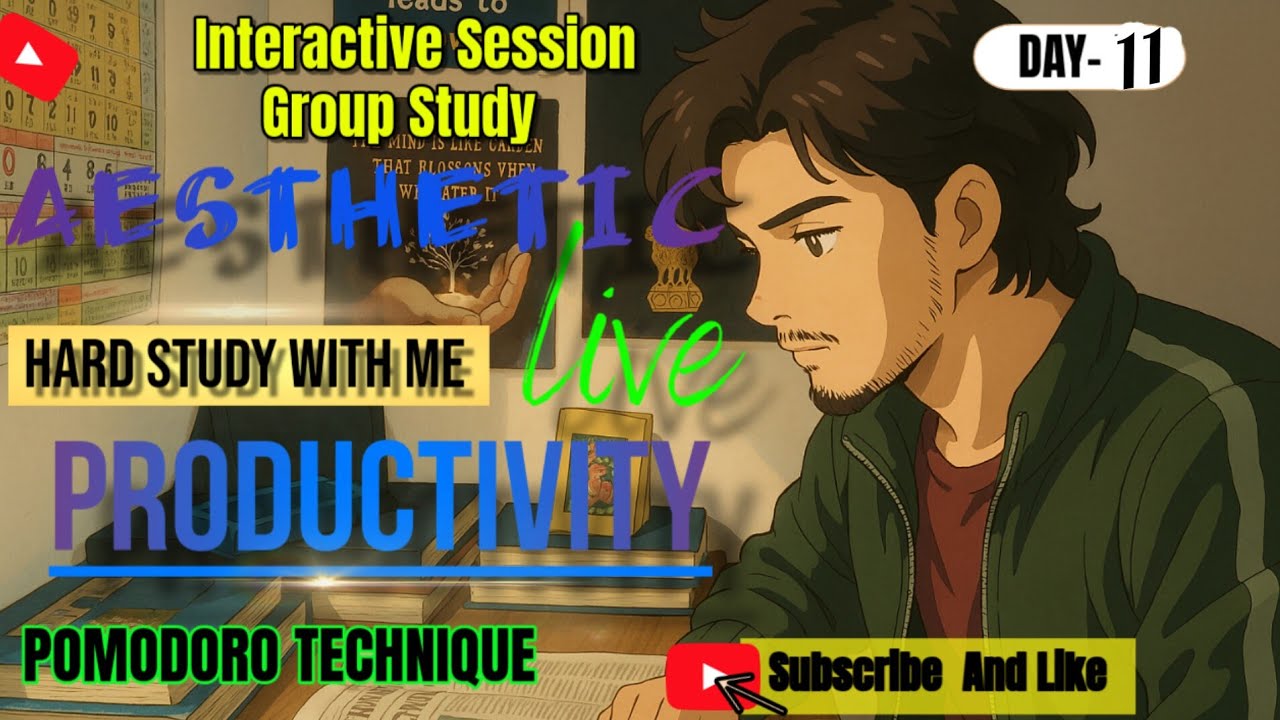 Day 11 Study Marathon - Join Me Live | Boost Focus & Productivity | Hard Study Challenge 2025 # ...