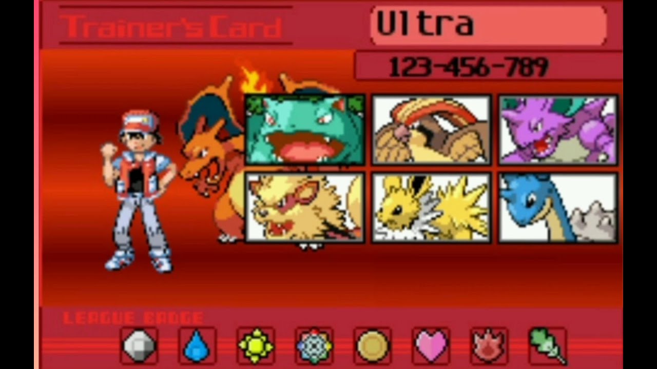 Pokemon FireRed | Bonus | My Trainer Card - YouTube