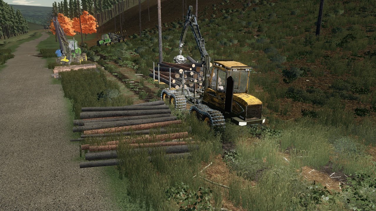 Fs22 Forestry | EcoLog 594E on clear cut! | Holmakra - YouTube