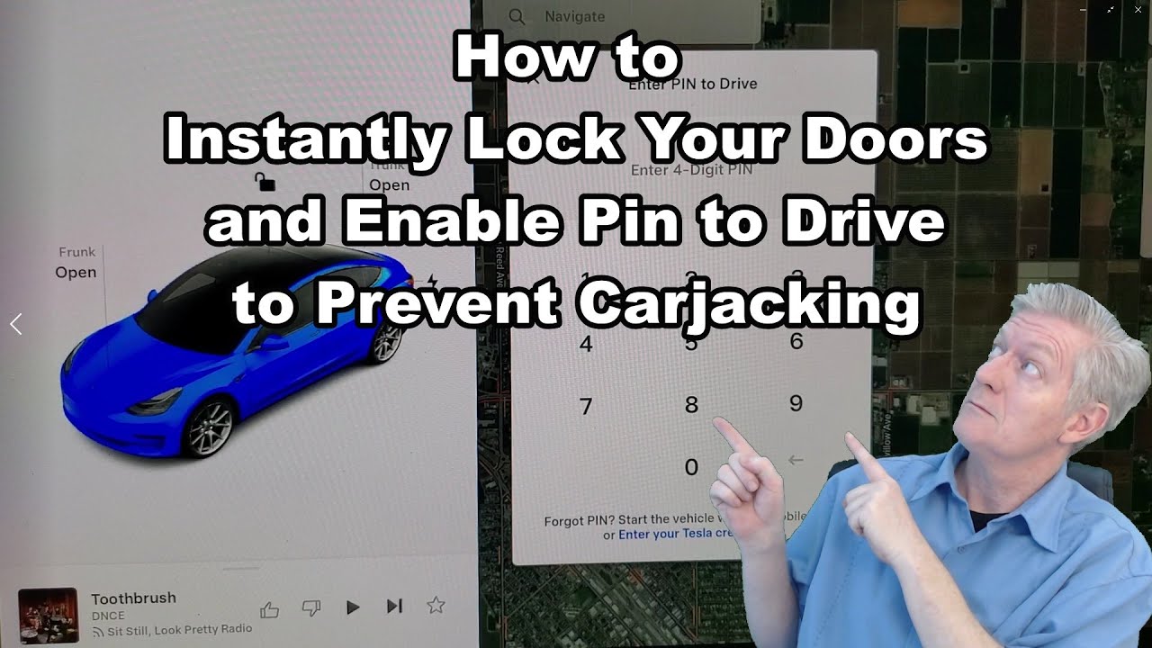 How to Instantly Lock Your Tesla to prevent Carjacking, Pin to drive ...