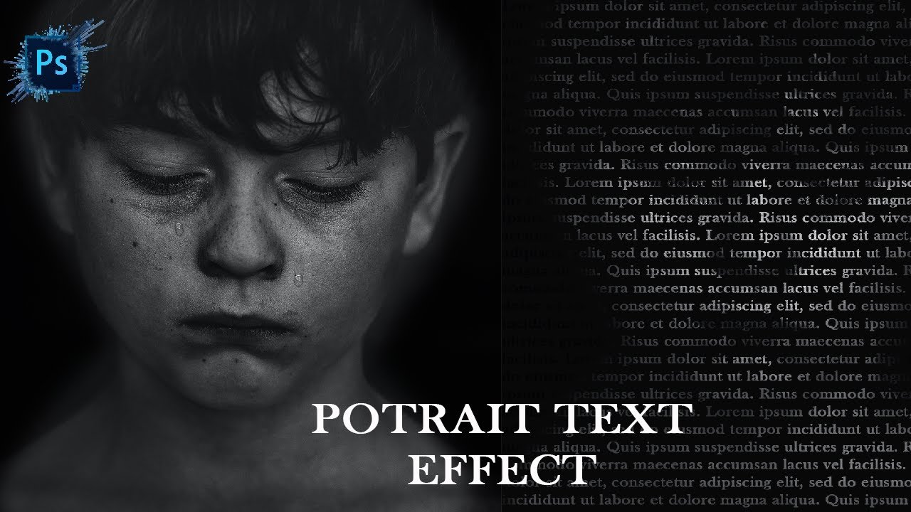Text Portrait Effect In Photoshop | Shorts Tutorial | Face Typography ...
