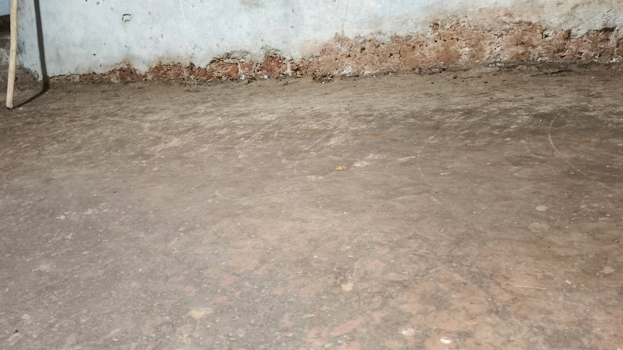 Cow Dung Floor Of Indian House - YouTube