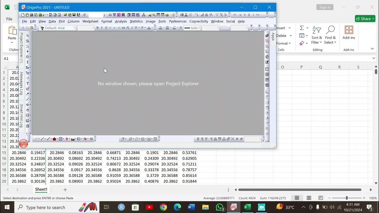 How to add XRD data from excel to origin software - YouTube