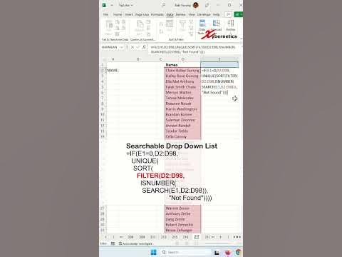 Searchable Drop Down List in Excel - Excel Tip and Tricks - YouTube