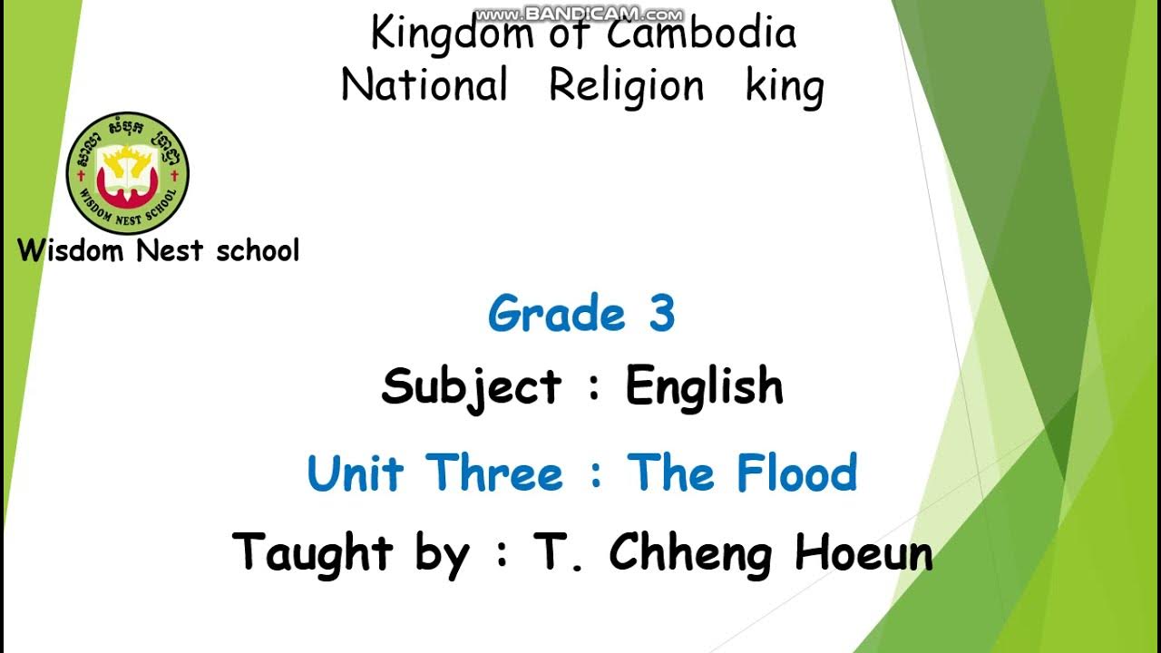 WNS-English Grade 3-Unit 3: The Flood(Vocabulary) - YouTube